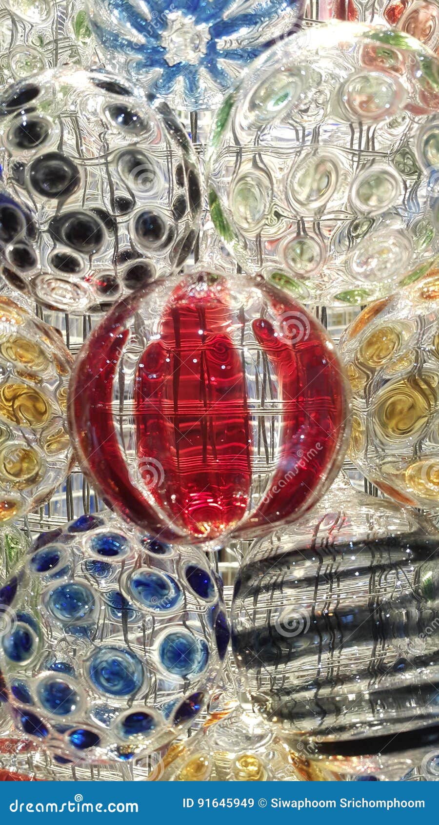 Circle of Colorful Crystal Ball Stock Illustration - Illustration of ...