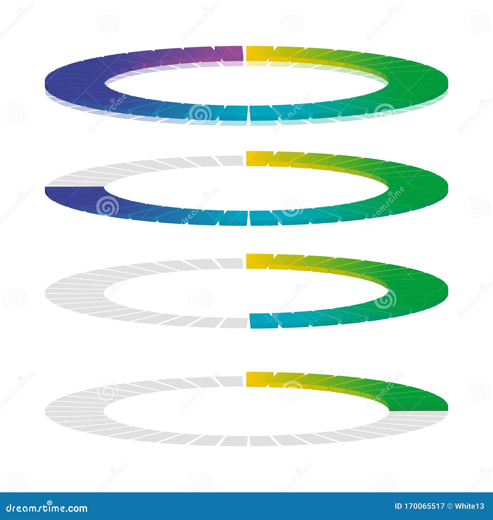 Colorful Diagramme from Segments. Vector Illustration Stock Vector ...