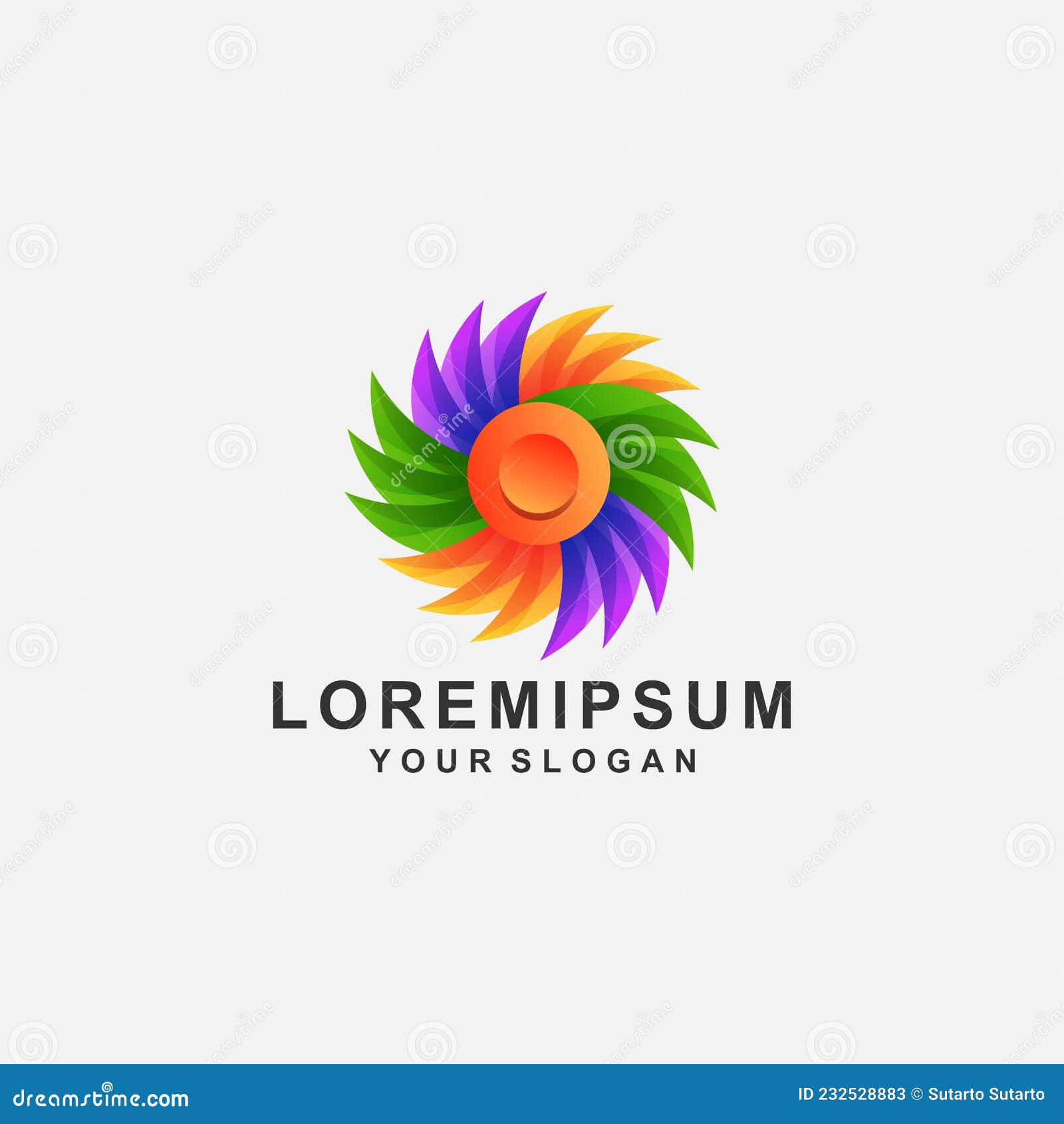 Circle Colorful Logo Design Stock Vector - Illustration of symbol ...