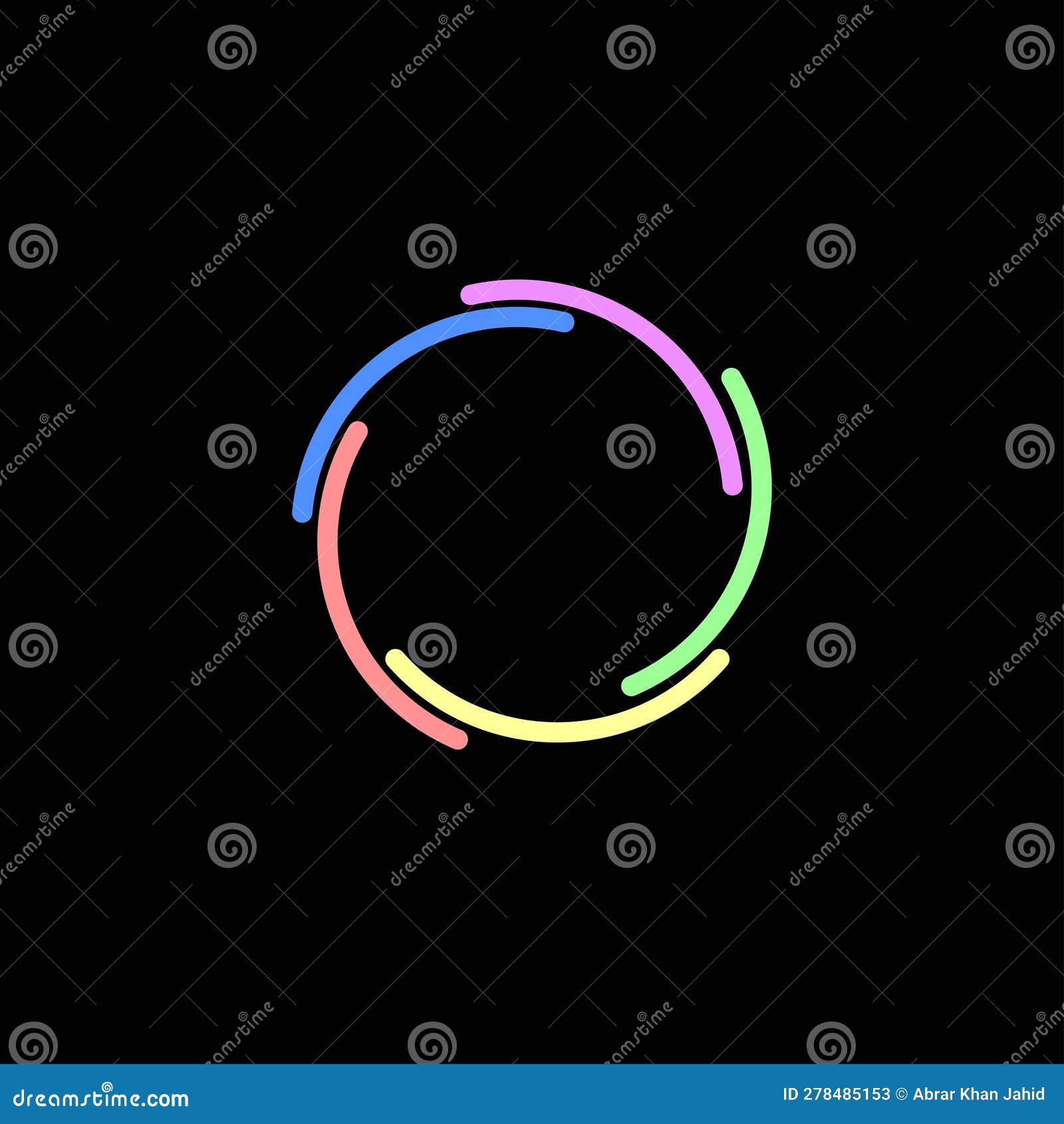 Circle Colorful Vector Logo Template Design Stock Vector - Illustration ...