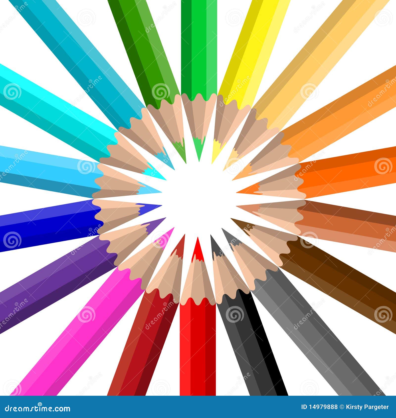 Coloured Pencils Page Frame, Crayons Corner, Rainbow Colors Cartoon ...