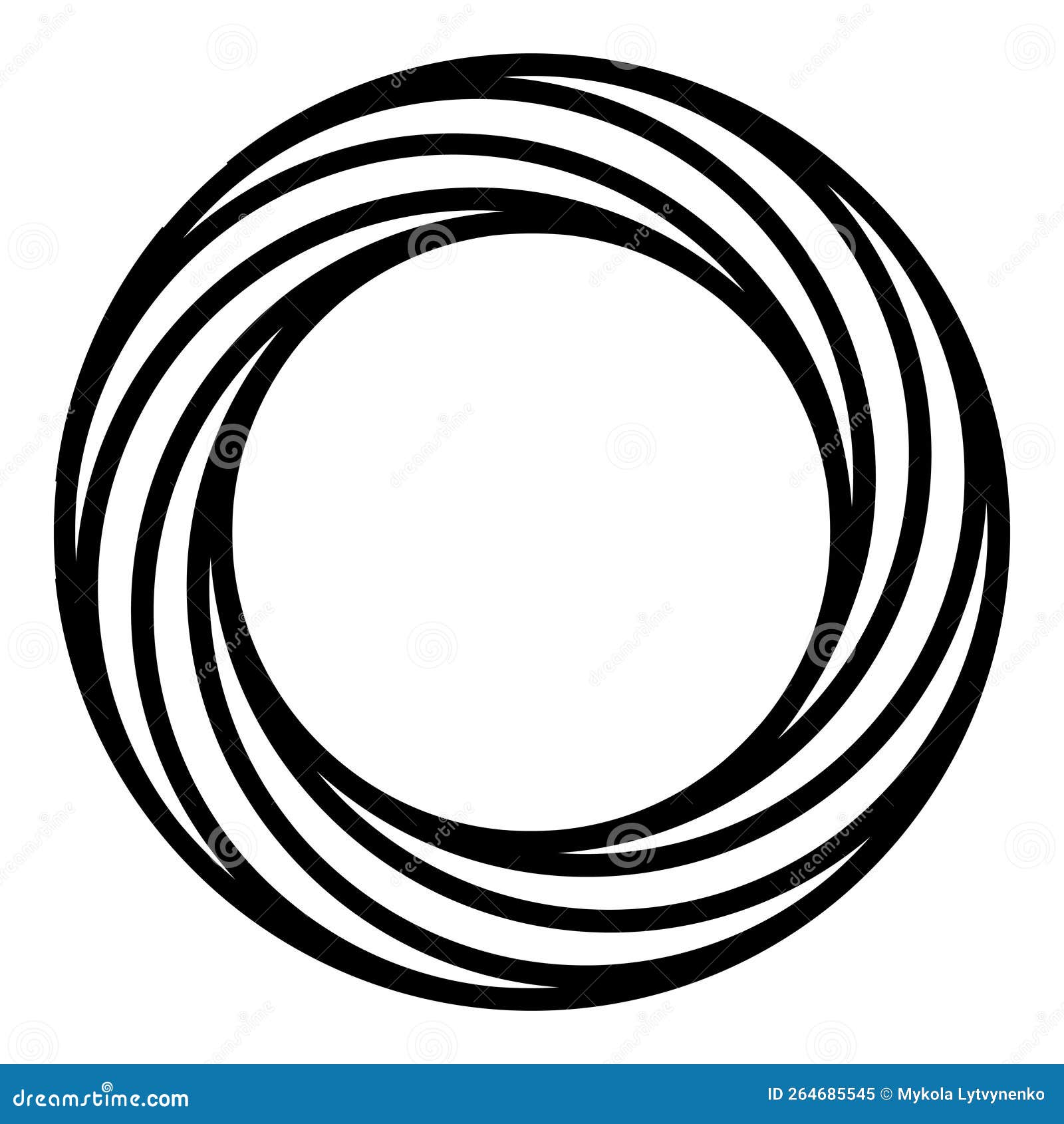 Circle Concentric Swirl Logo, Icon Curl Swirl Line, Curve Round Stock ...