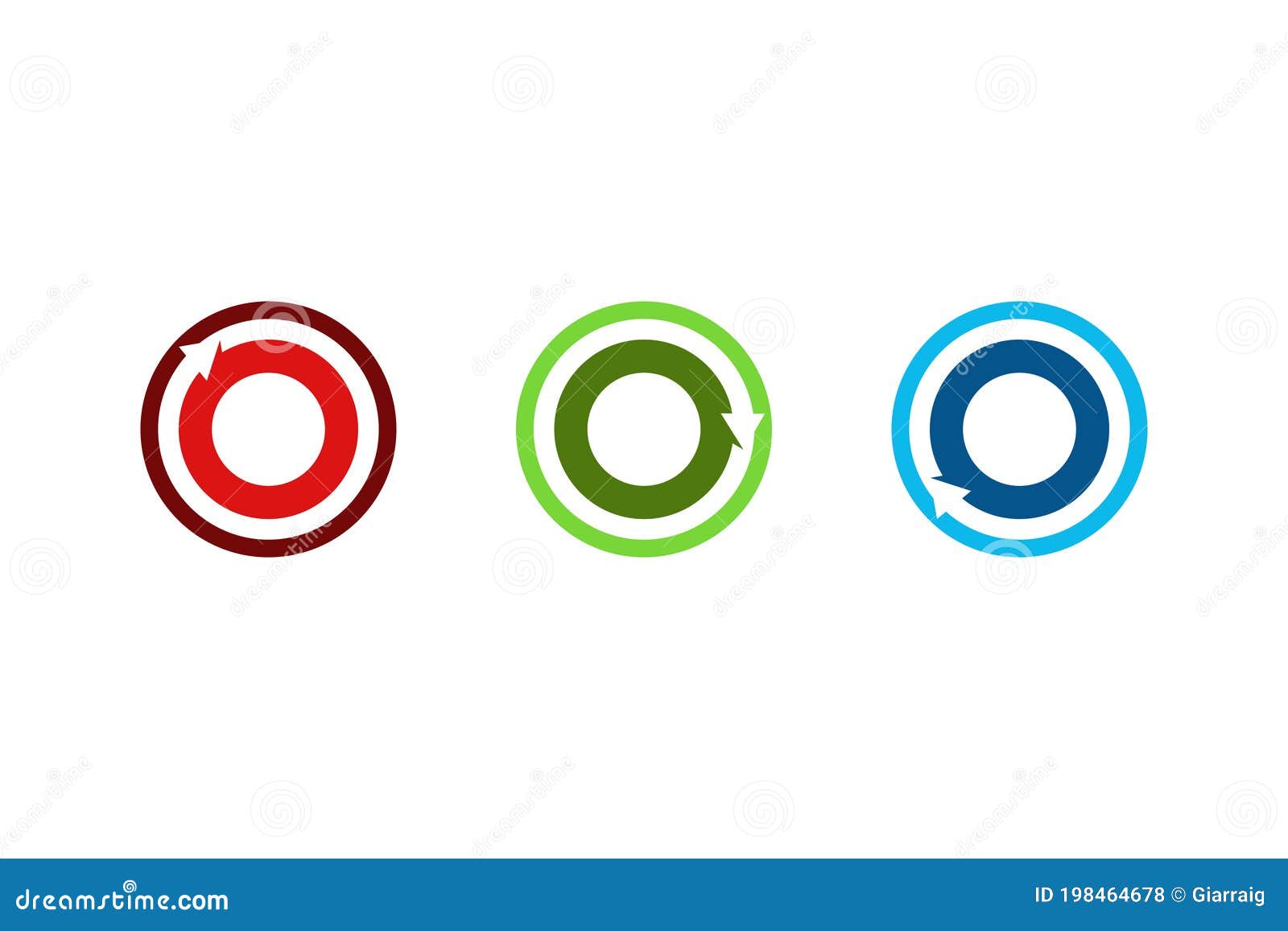 Circle Concepts with Three Color Option Stock Vector - Illustration of ...