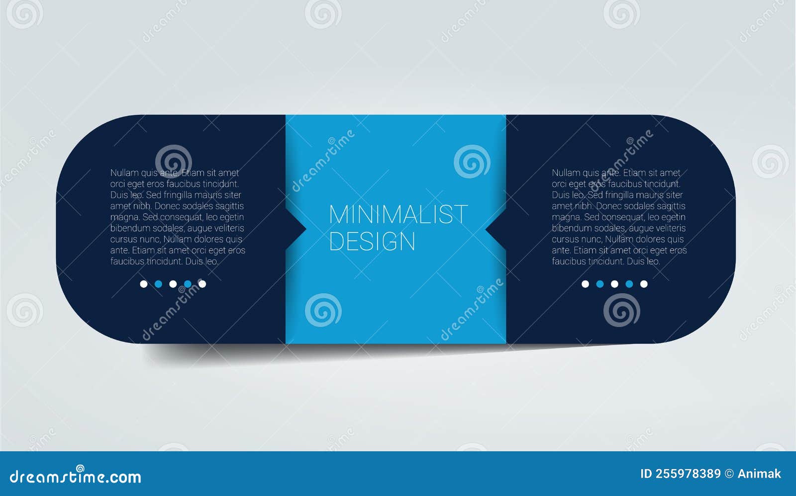 3 Circle Connected 3D Infographic. Three Labels Stock Vector ...