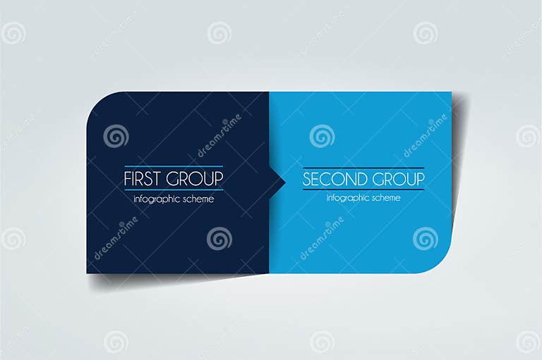 2 Circle Connected 3D Infographic. Two Labels Stock Vector ...