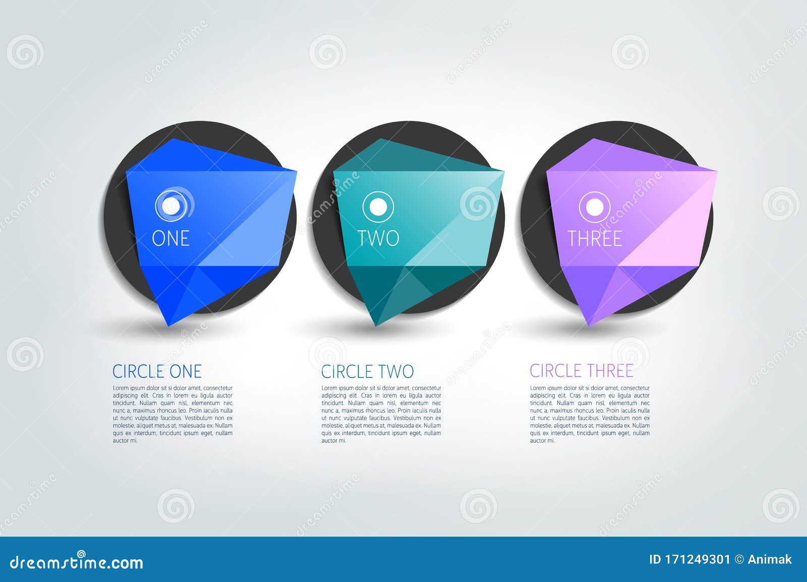 Circle Connected 3D Infographic. Vector Template Stock Vector ...