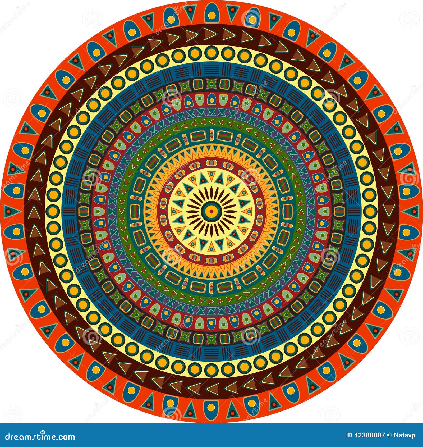 Circle Consisting of Small Simple Graphic Shapes. Stock Vector ...