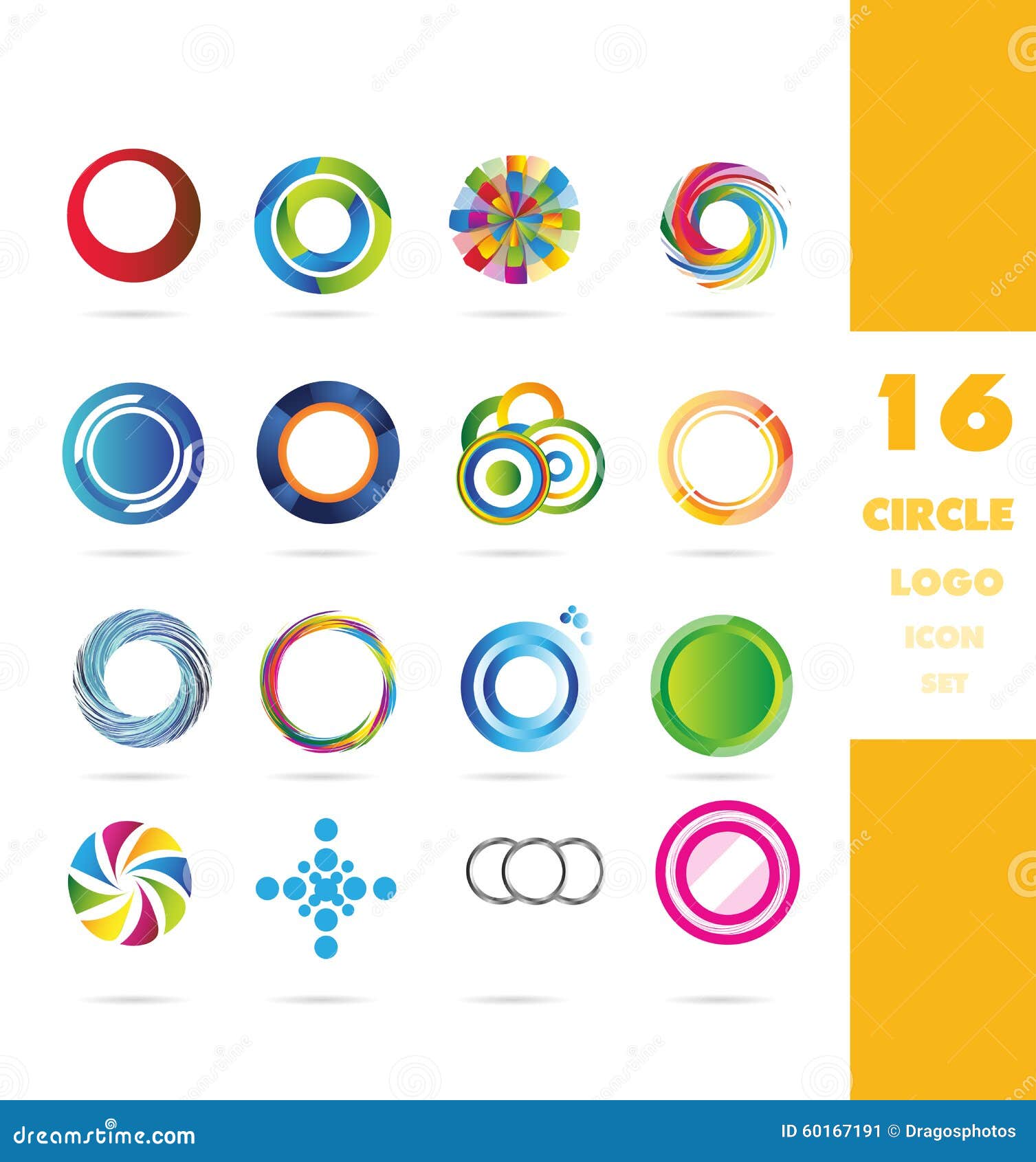 Circle Corporate Logo Icon Set Stock Vector - Illustration of business ...