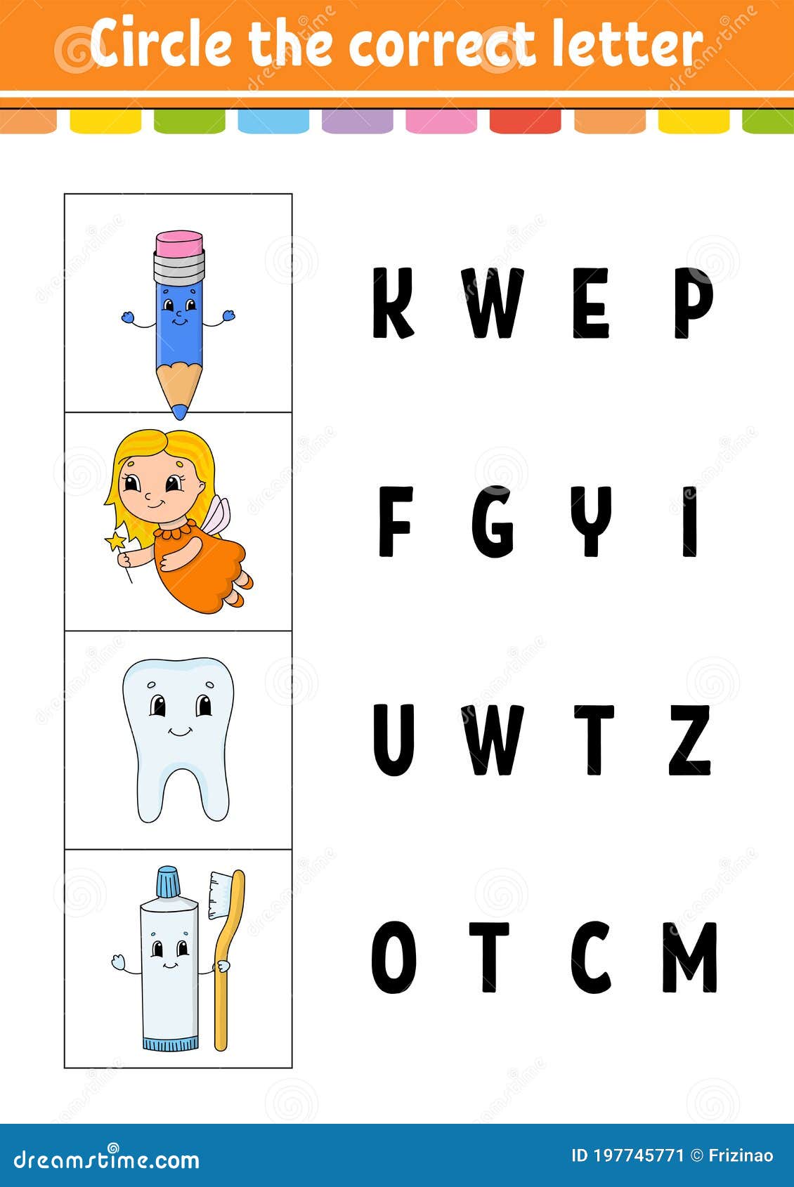 Circle The Correct Letter. Education Developing Worksheet. Learning ...