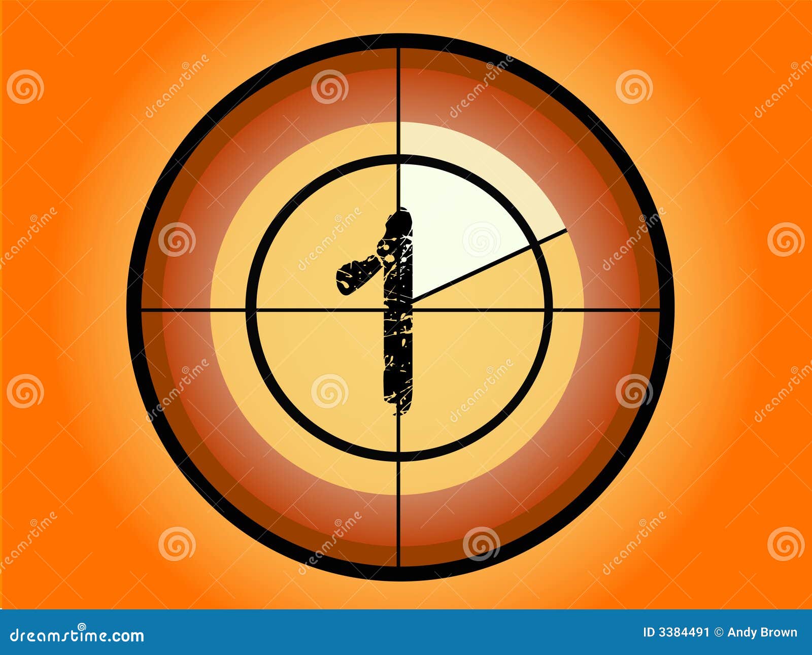 Circle Countdown - at 1 stock vector. Illustration of negative - 3384491