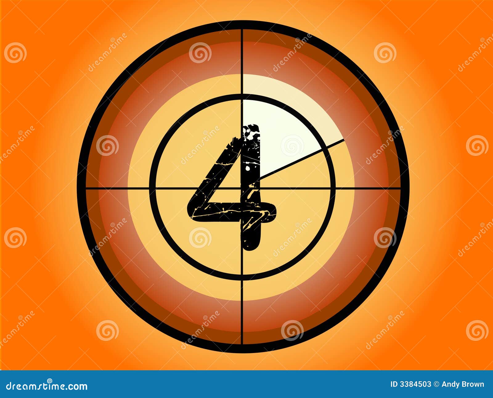Circle Countdown - at 4 stock vector. Illustration of 35mm - 3384503