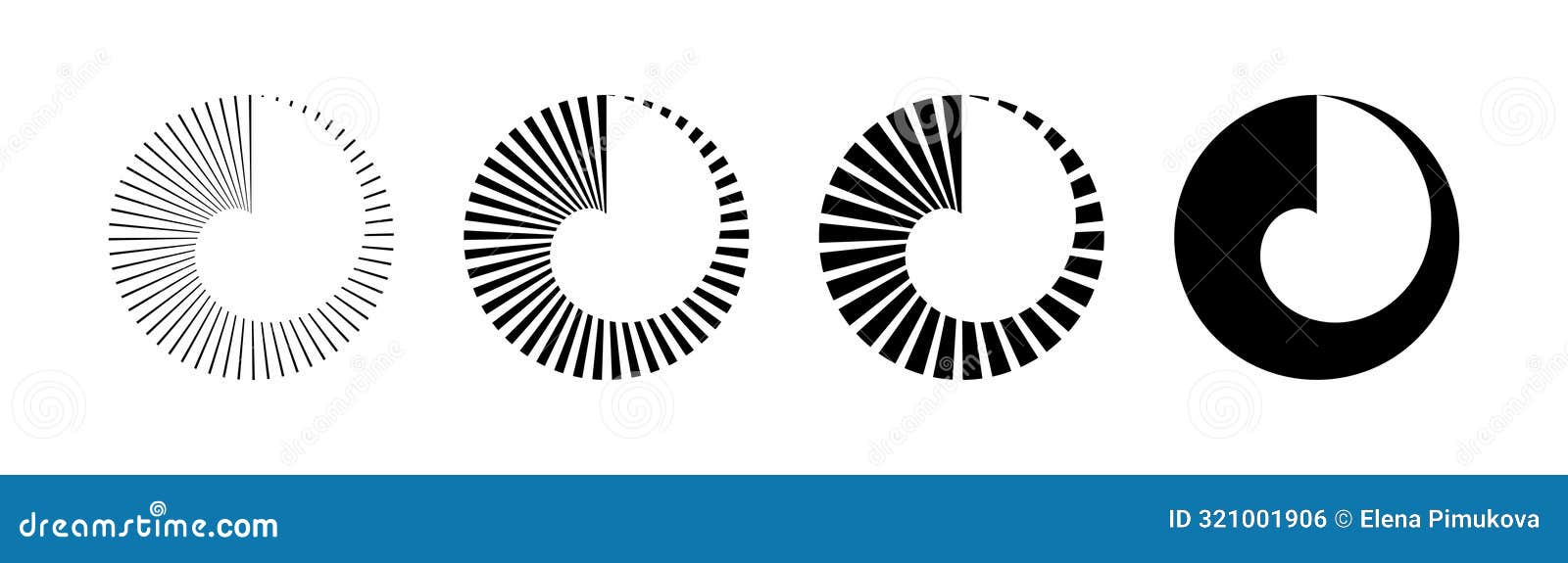 Circle Countdown Icon. Time Clock Symbol. Timer Measure. Line And Dot ...