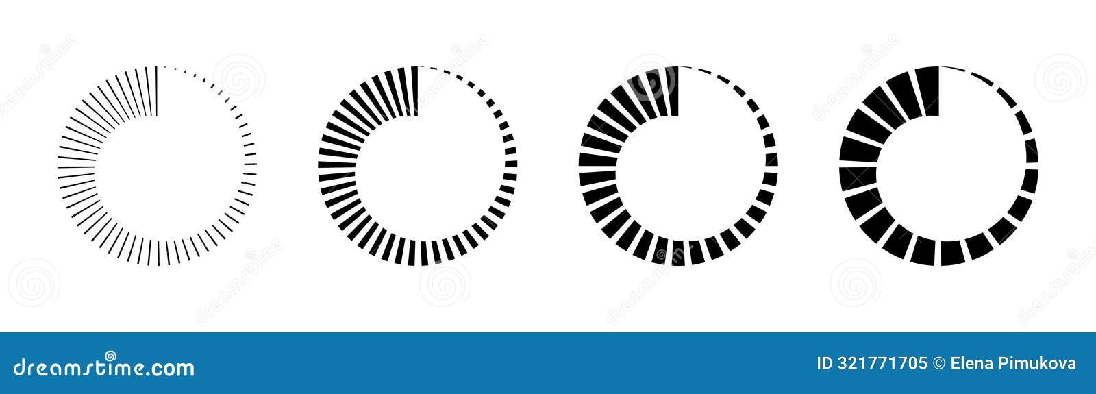 Circle Countdown Icon. Time Clock Symbol. Timer Measure. Line And Dot ...