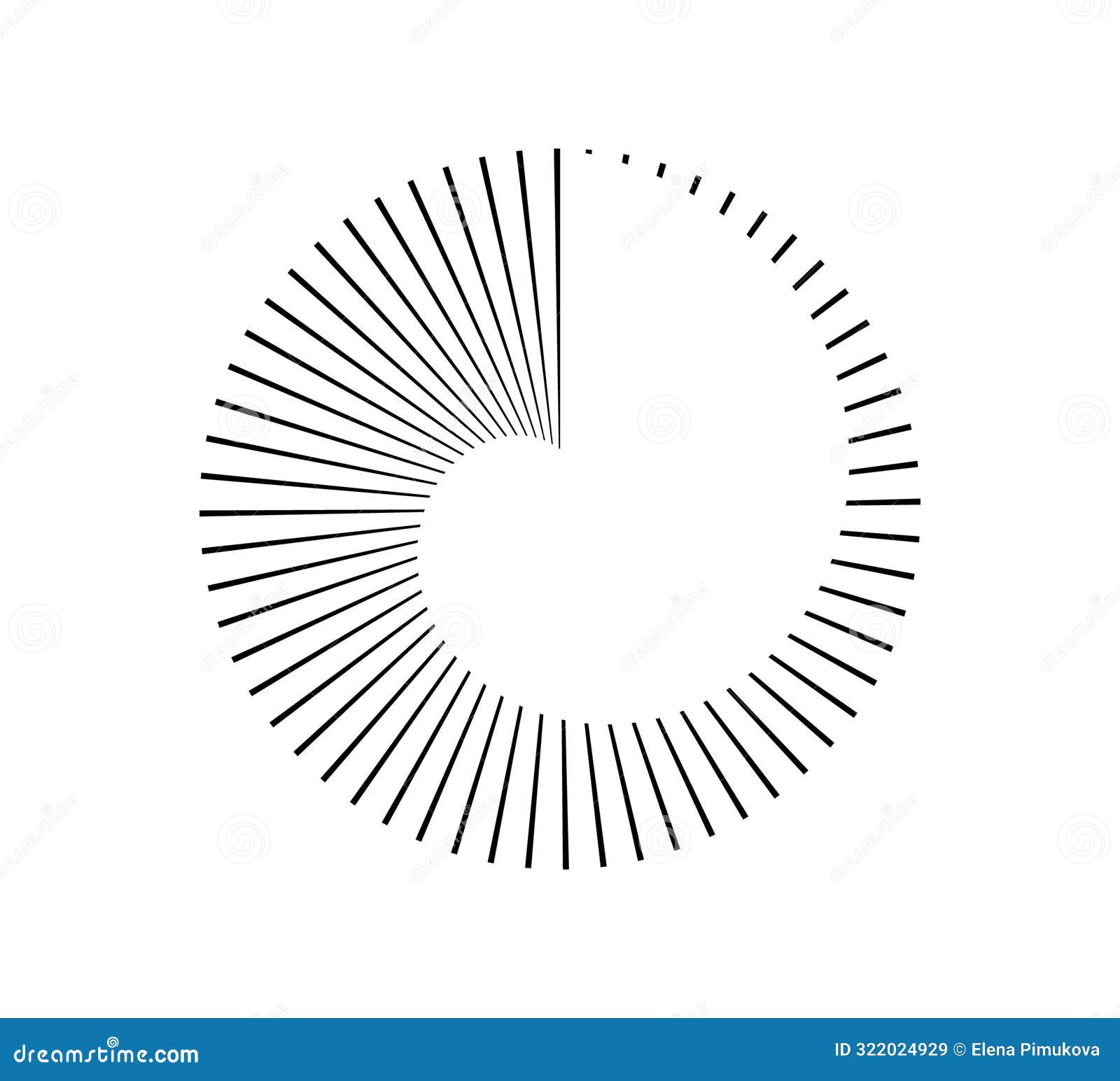 Circle Countdown Icon. Time Clock Symbol. Timer Measure. Line And Dot ...