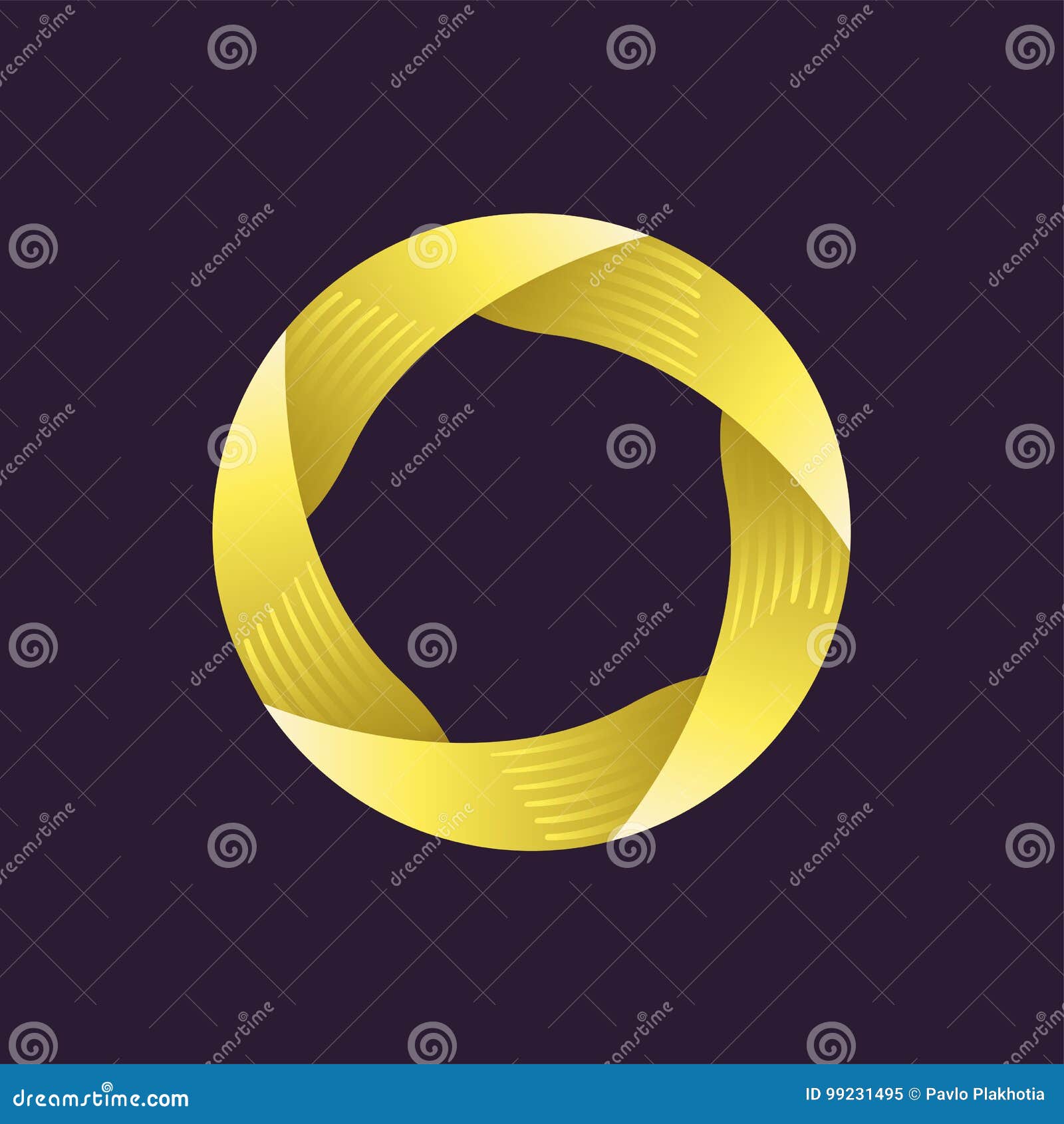 Creative Logo Template. Ribbon in Circle. Vector Design Illustration ...