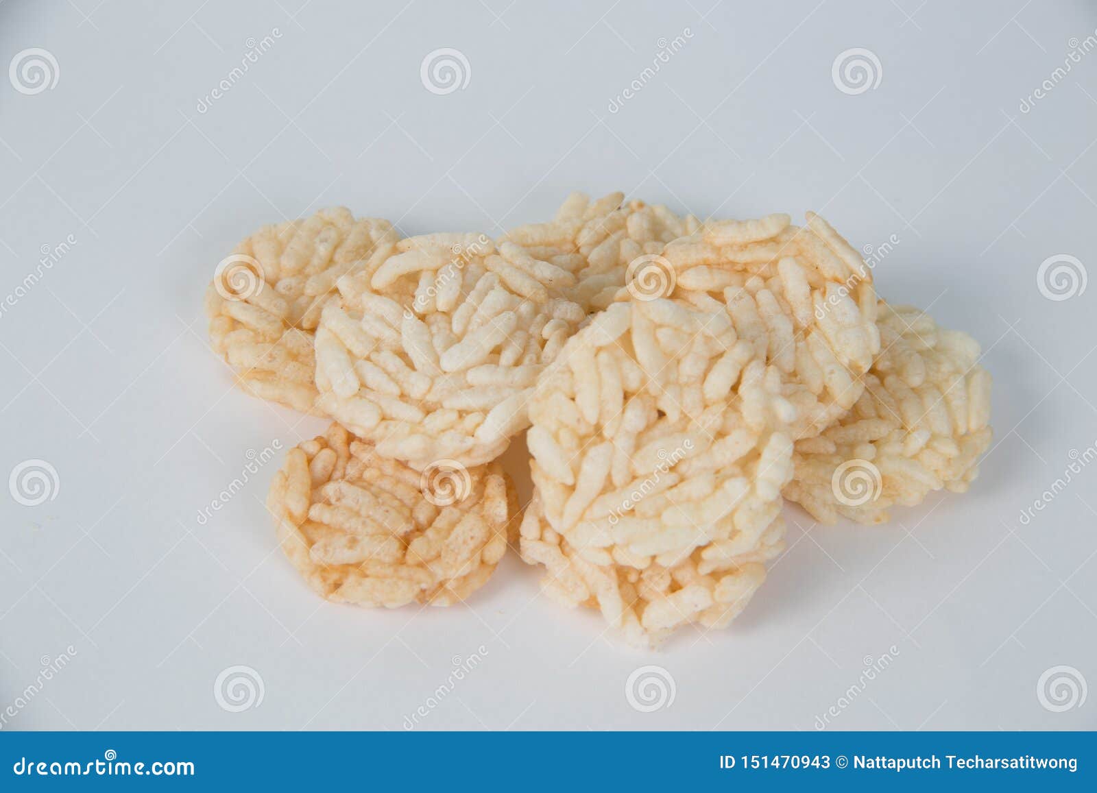 It is Circle Crispy Rice on White Stock Image - Image of bread, diet ...