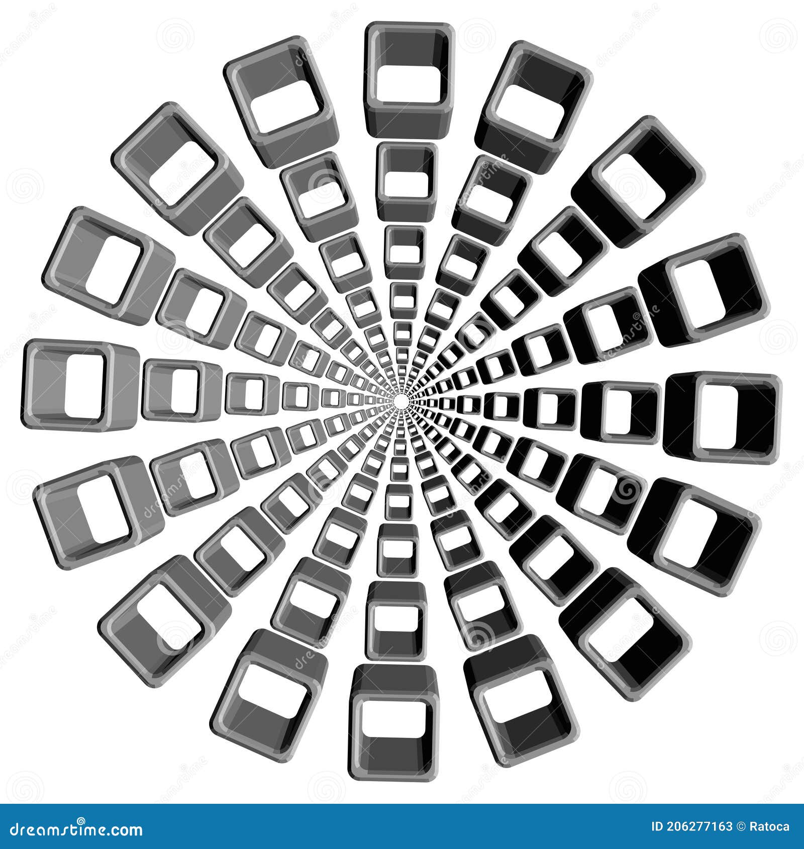 Circle cube design stock vector. Illustration of building - 206277163