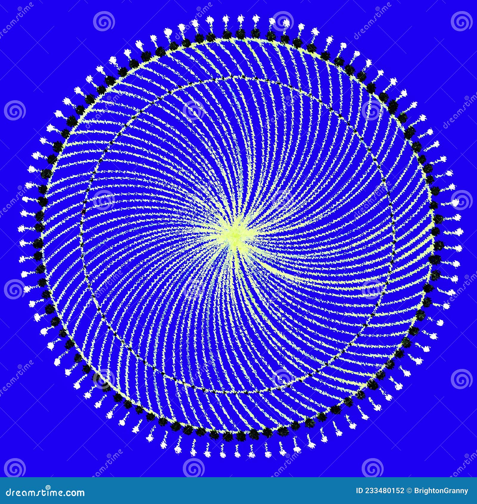 A Circle with Curved Lines Inside. Stock Illustration - Illustration of ...