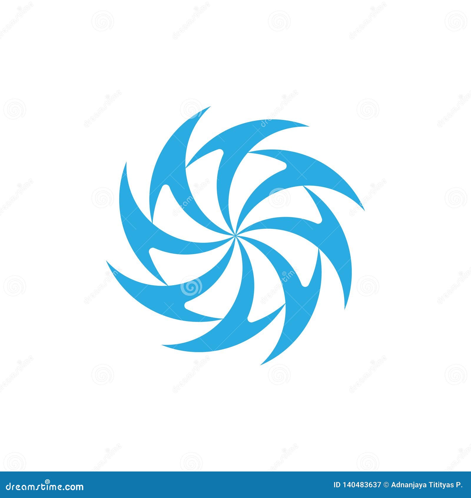 Circle Curves Arrows Rotation Design Logo Vector Stock Vector ...