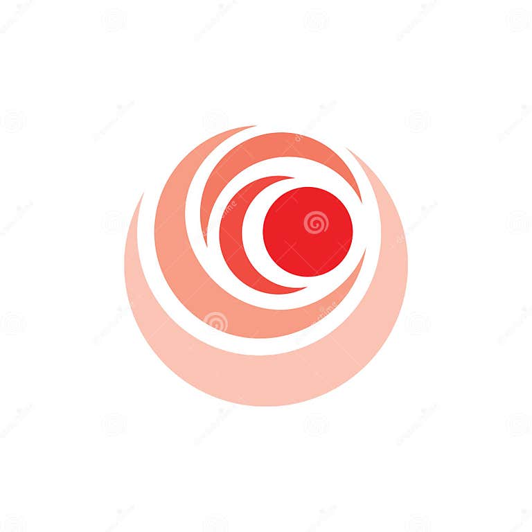 Circle Curves Round Geometric Abstract Logo Vector Stock Vector ...