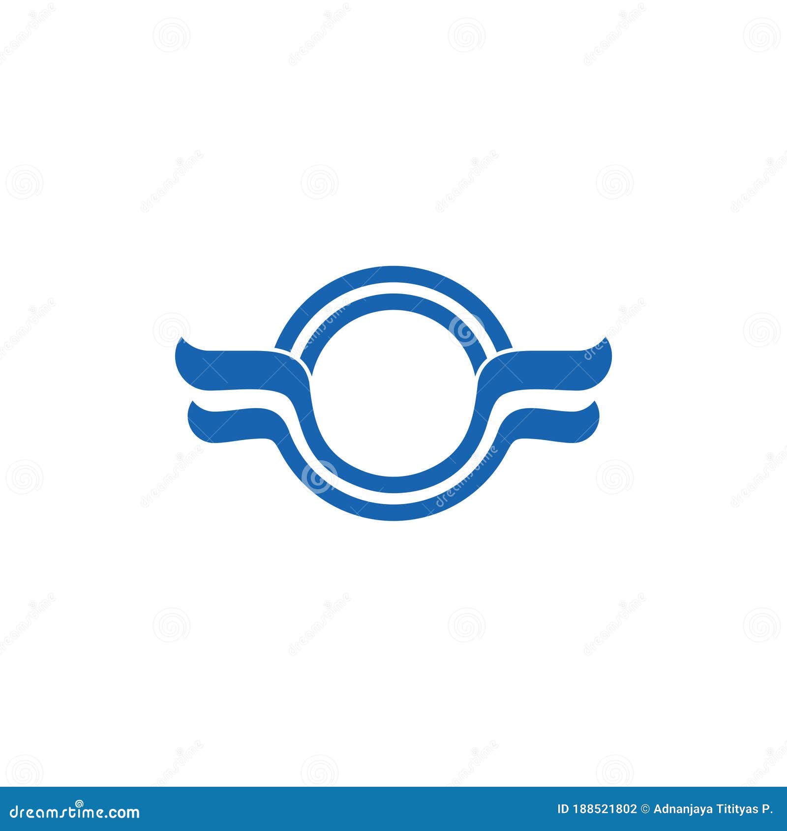 Circle Curves Stripes Wings Logo Vector Stock Vector - Illustration of ...