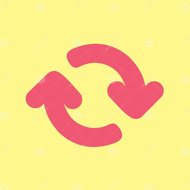 Circle Cute Love Arrows Rotation Refresh Symbol Vector Stock Vector ...