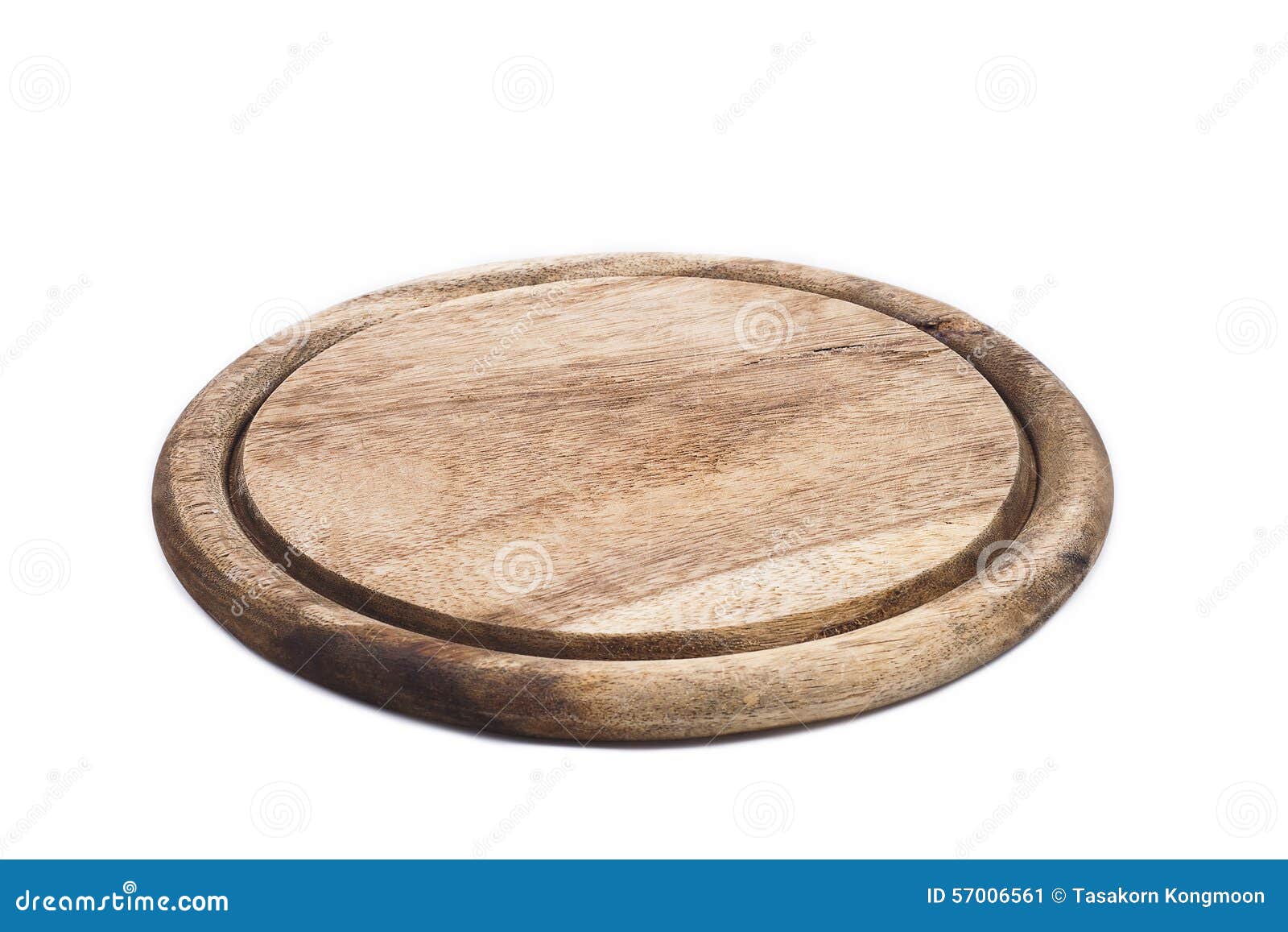 Circle Cutting Board Isolated on White Stock Image - Image of ...