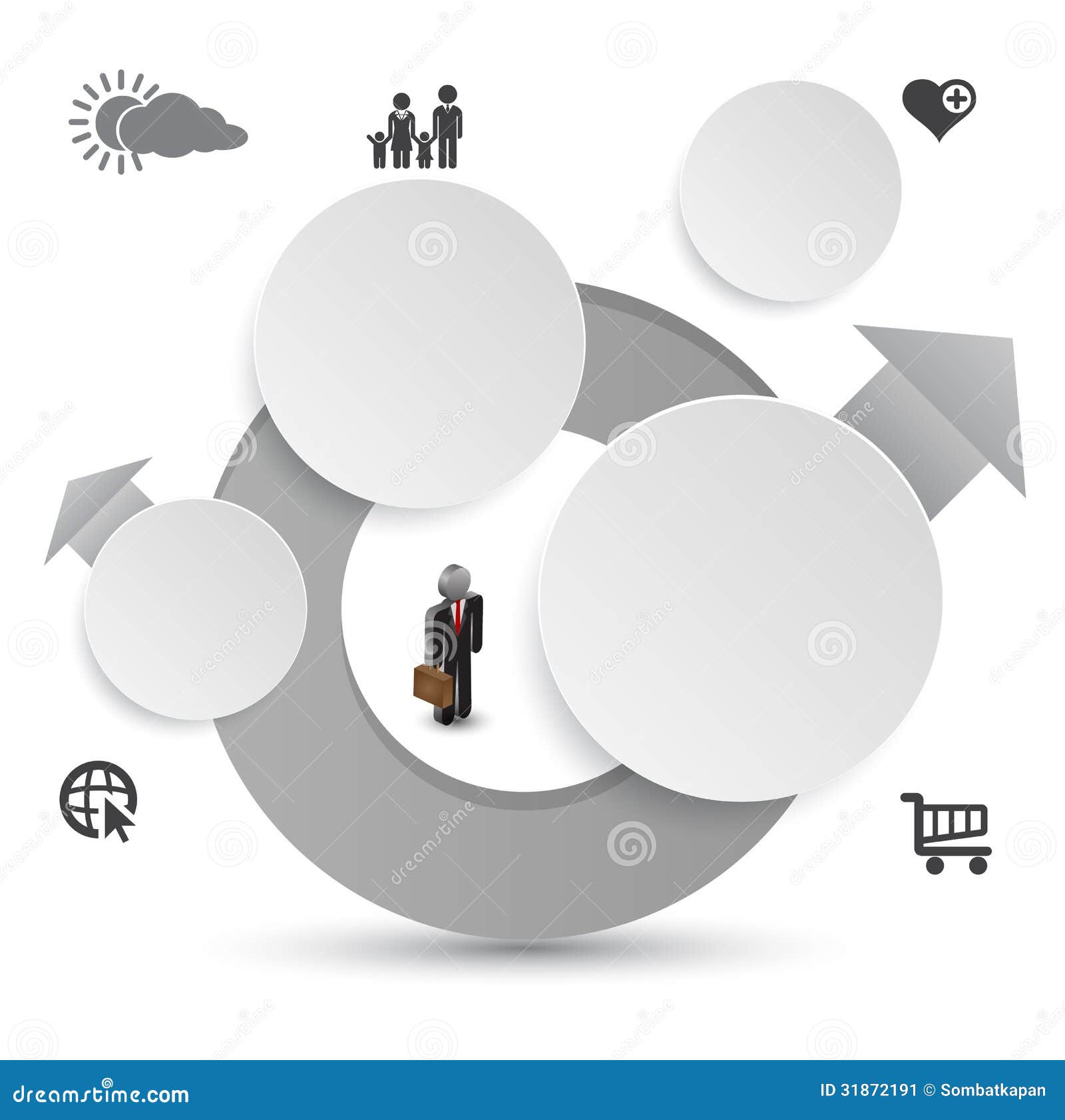 Circle on cycle template stock vector. Illustration of flowchart - 31872191