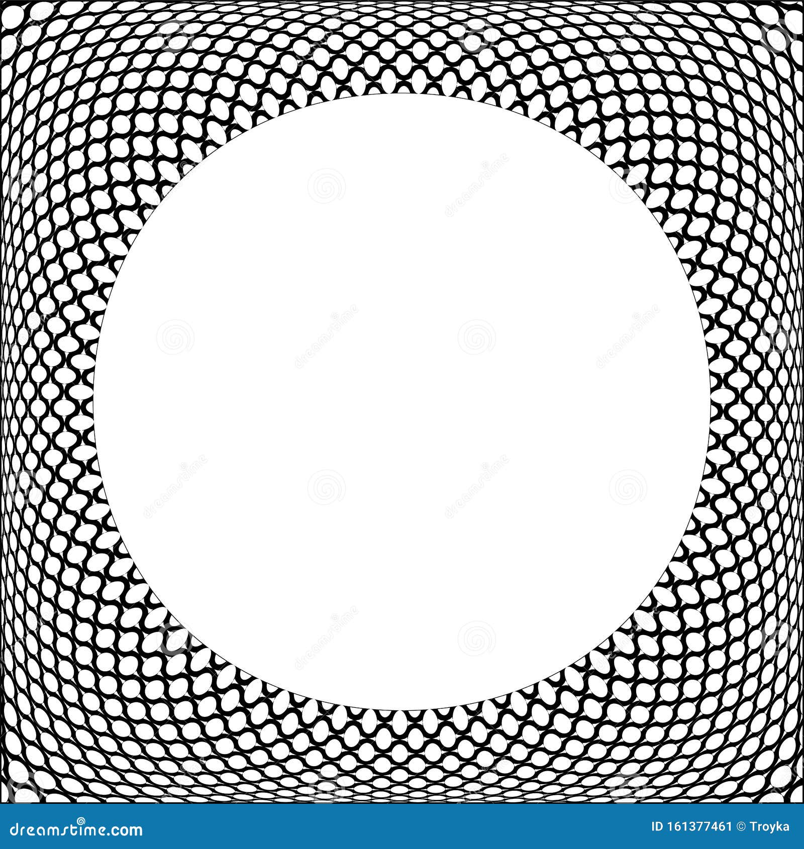 Circle 3D Frame. Geometric Convex Pattern Stock Vector - Illustration ...