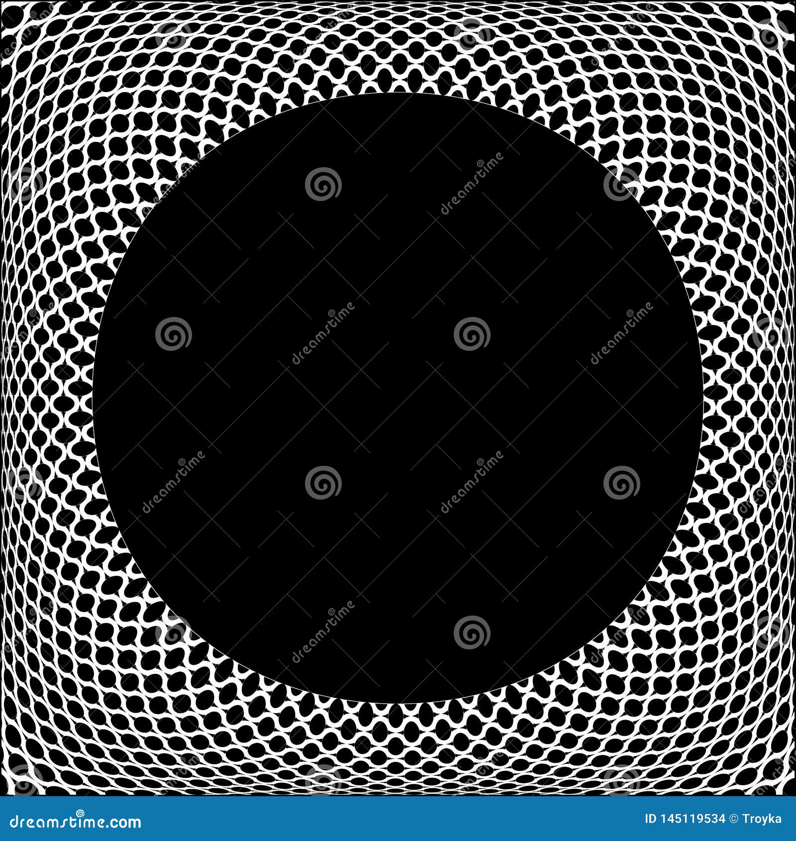 Circle 3D Frame. Geometric Convex Pattern Stock Vector - Illustration ...