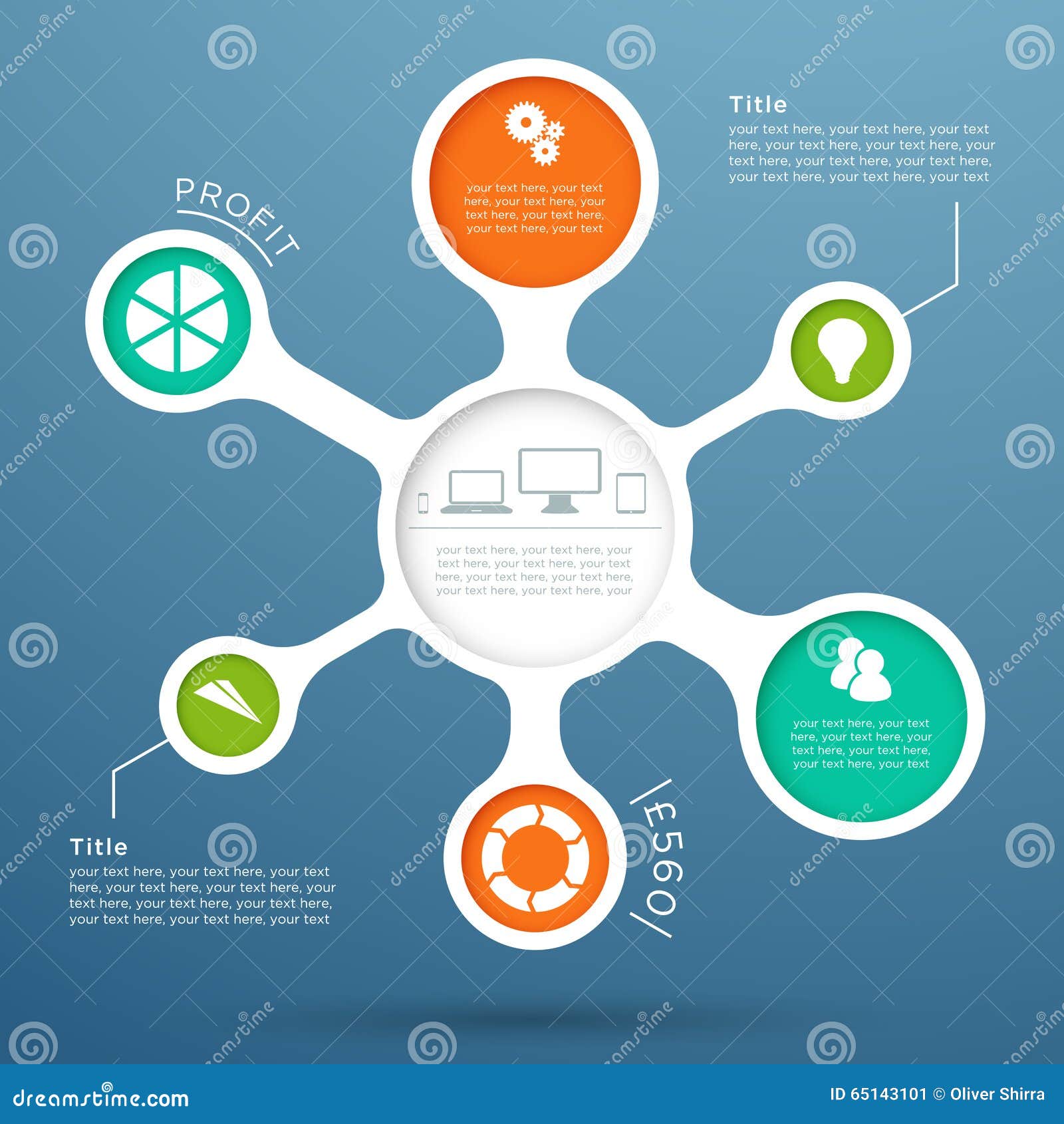 Circle 3d Infographic Diagram Layout 4 Stock Vector - Illustration of ...