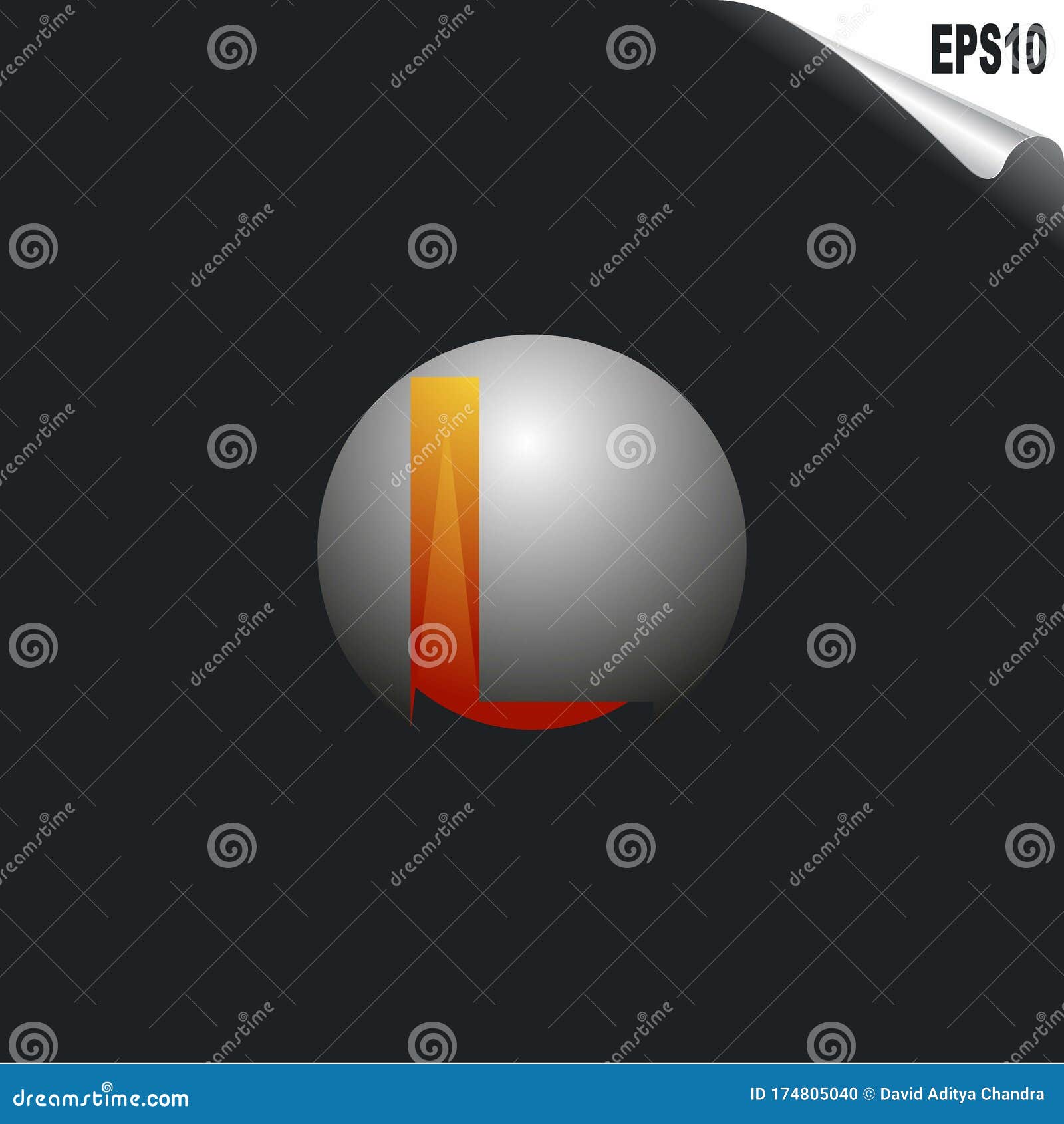 Circle 3D L Initial Logo Letter. Stylish Monogram Logo, Modern Elegant ...