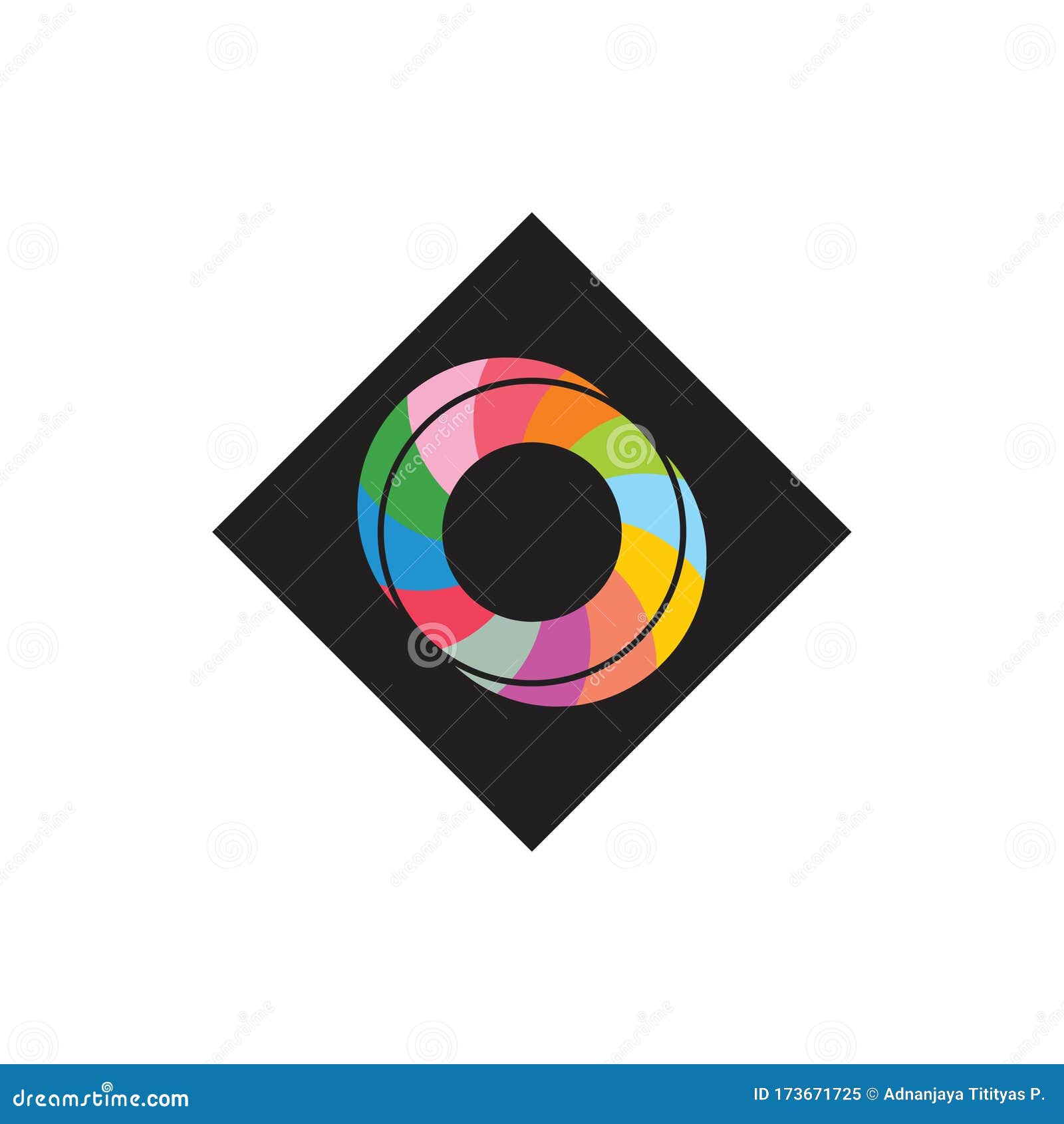 Circle 3d Linked Ring Logo Vector Stock Vector - Illustration of vector ...