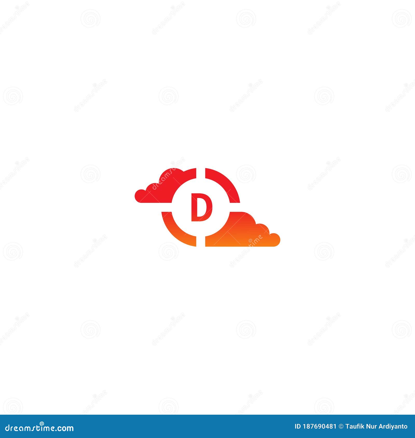 Circle D Logo Letter Design Concept in Gradient Colors Stock Vector ...