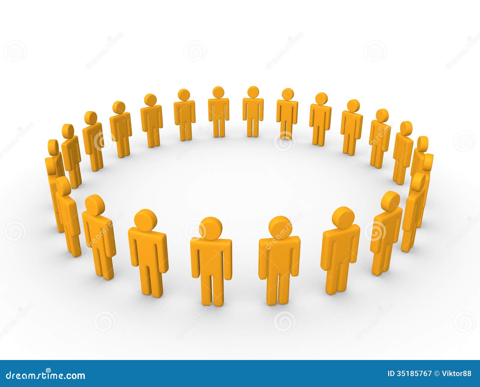 Circle of 3d people stock illustration. Illustration of manage - 35185767