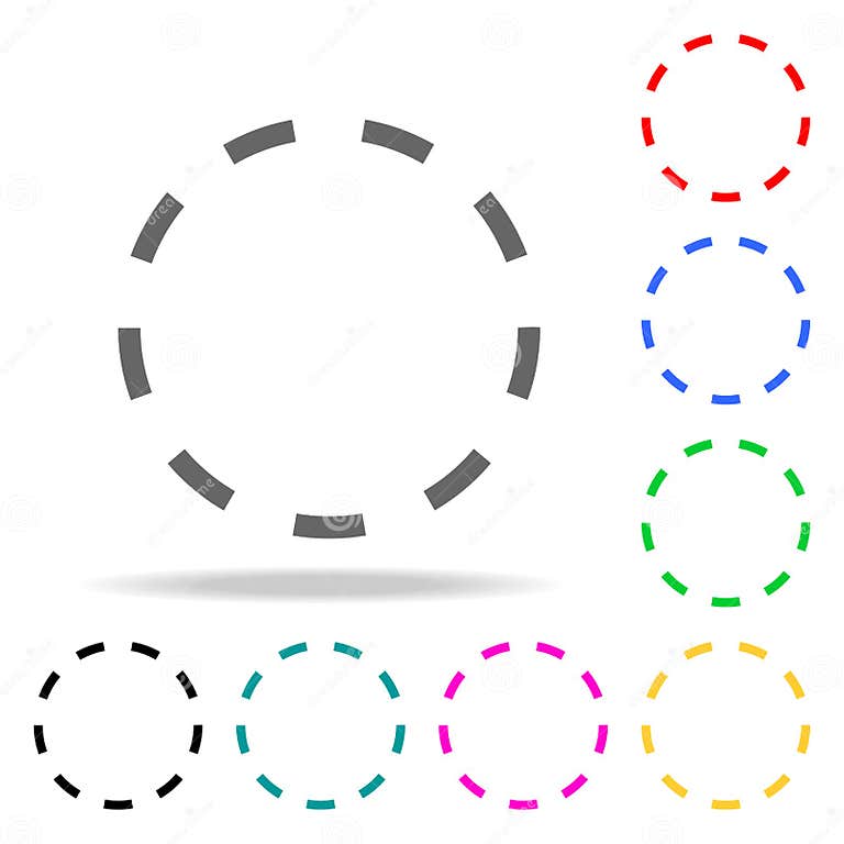 Circle Dash Icon. Elements in Multi Colored Icons for Mobile Concept ...