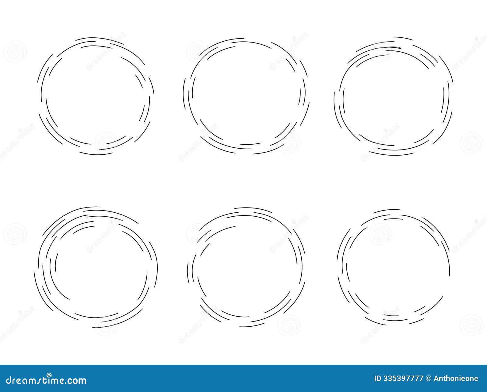 Circle Dash Line Shape Art Decoration Isolated Vector Illustration ...