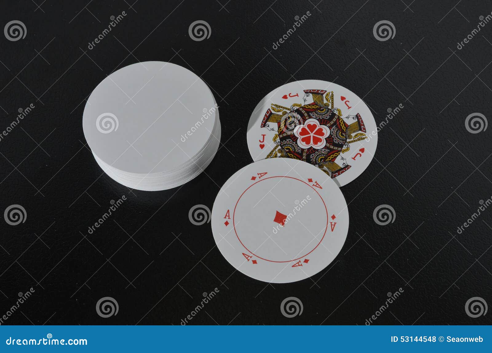Circle Deck of Playing Cards Stock Photo - Image of concepts, blue ...
