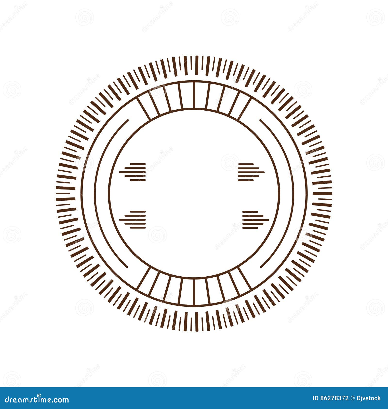 Circle Decorative Frame Sticker Stock Illustration - Illustration of ...