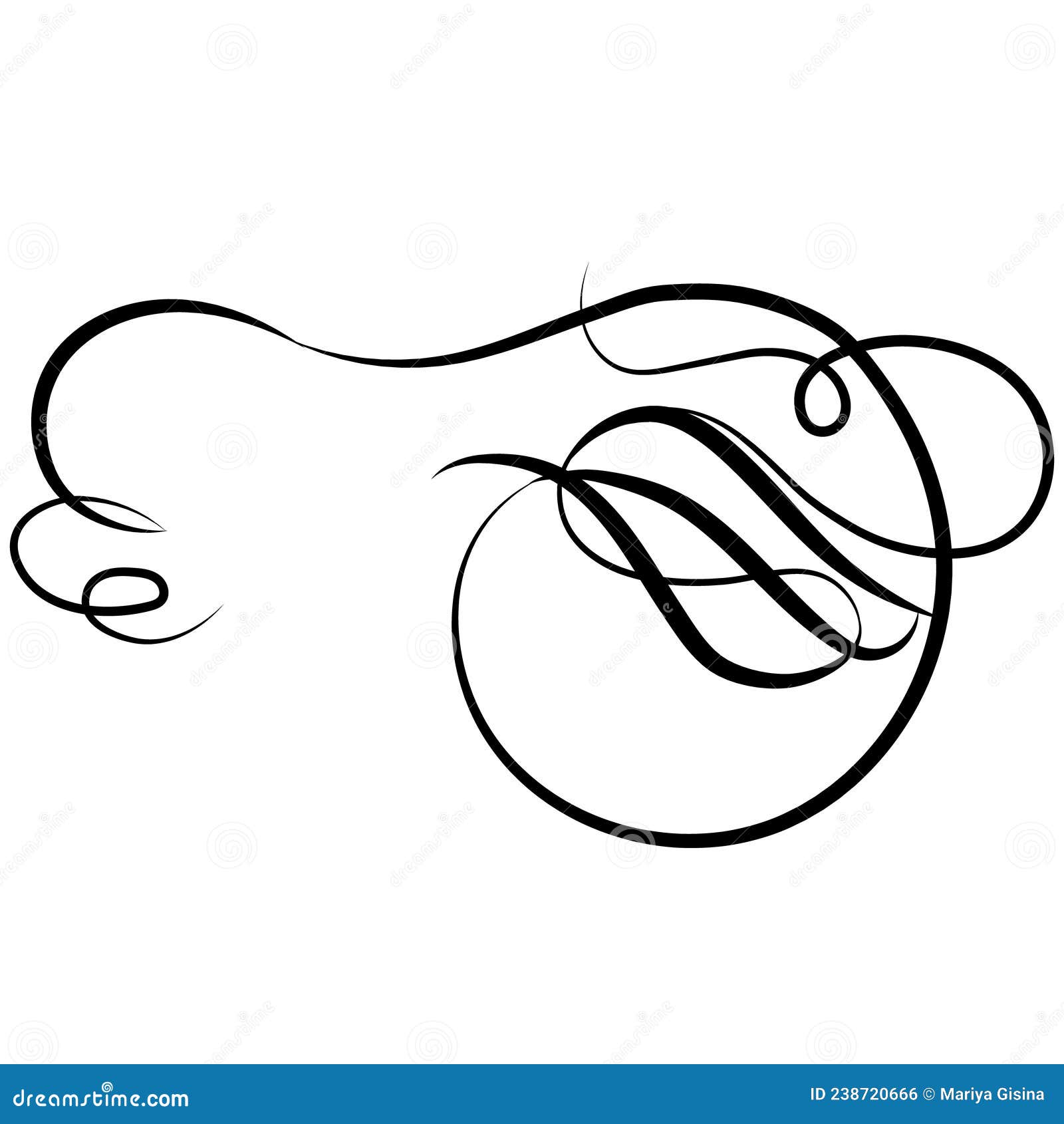 Circle Decorative Handwritten Calligraphy Lettering Design Element ...