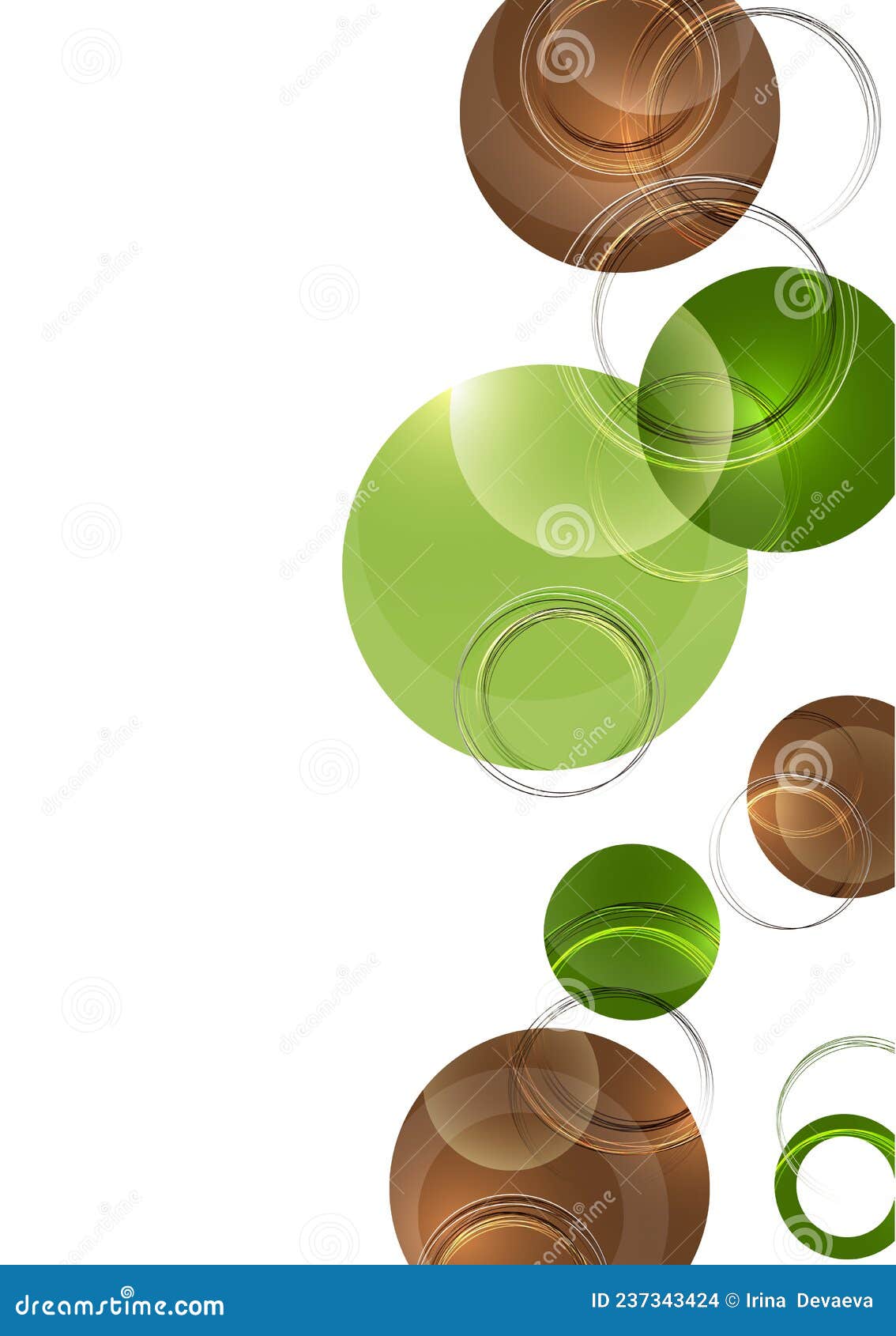Circle Design Background with Overlapping Circles Pattern. Banner with ...