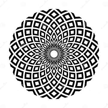 Circle Design Element. Abstract Geometric Rotation Pattern Stock Vector ...