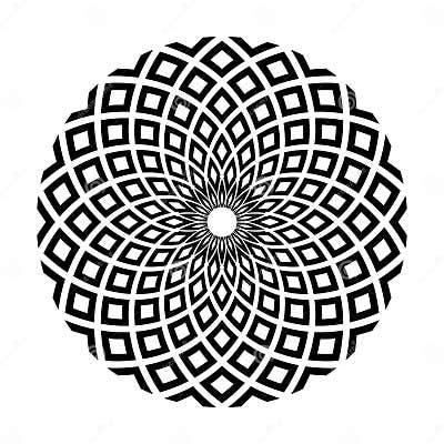 Circle Design Element. Abstract Geometric Rotation Pattern Stock Vector ...