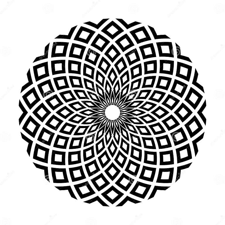 Circle Design Element. Abstract Geometric Rotation Pattern Stock Vector ...