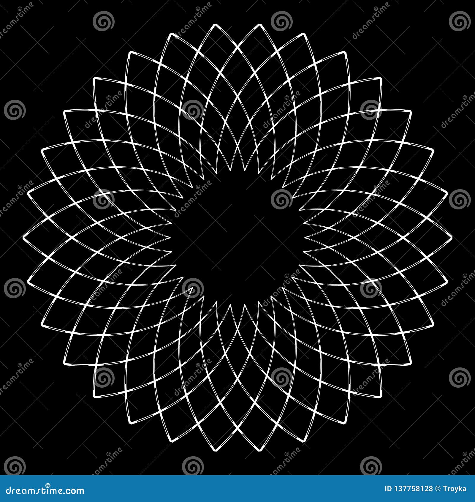 Circle Design Element. Abstract Geometric Rotation Pattern Stock Vector ...