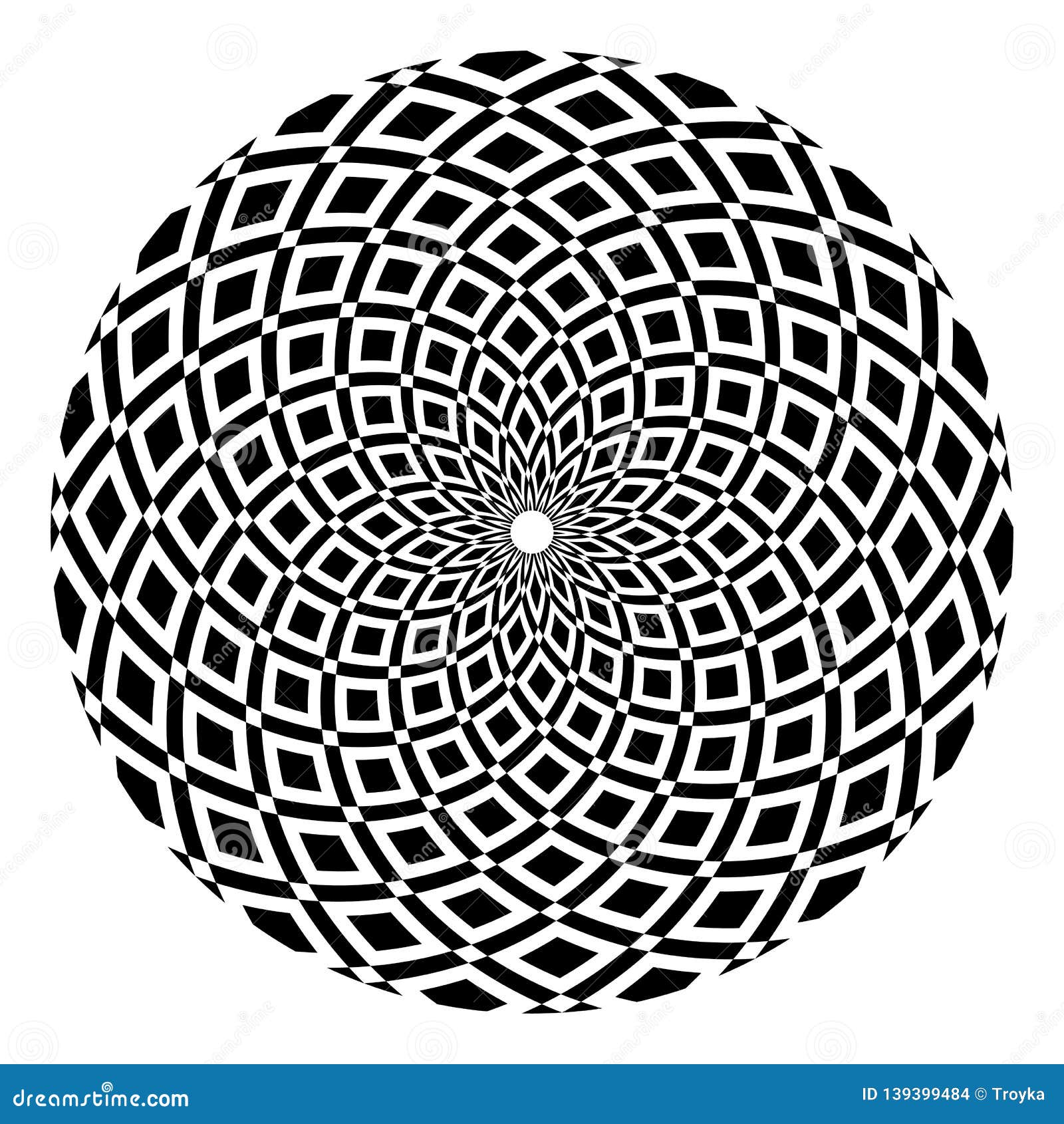 Circle Design Element. Abstract Geometric Rotation Pattern Stock Vector ...
