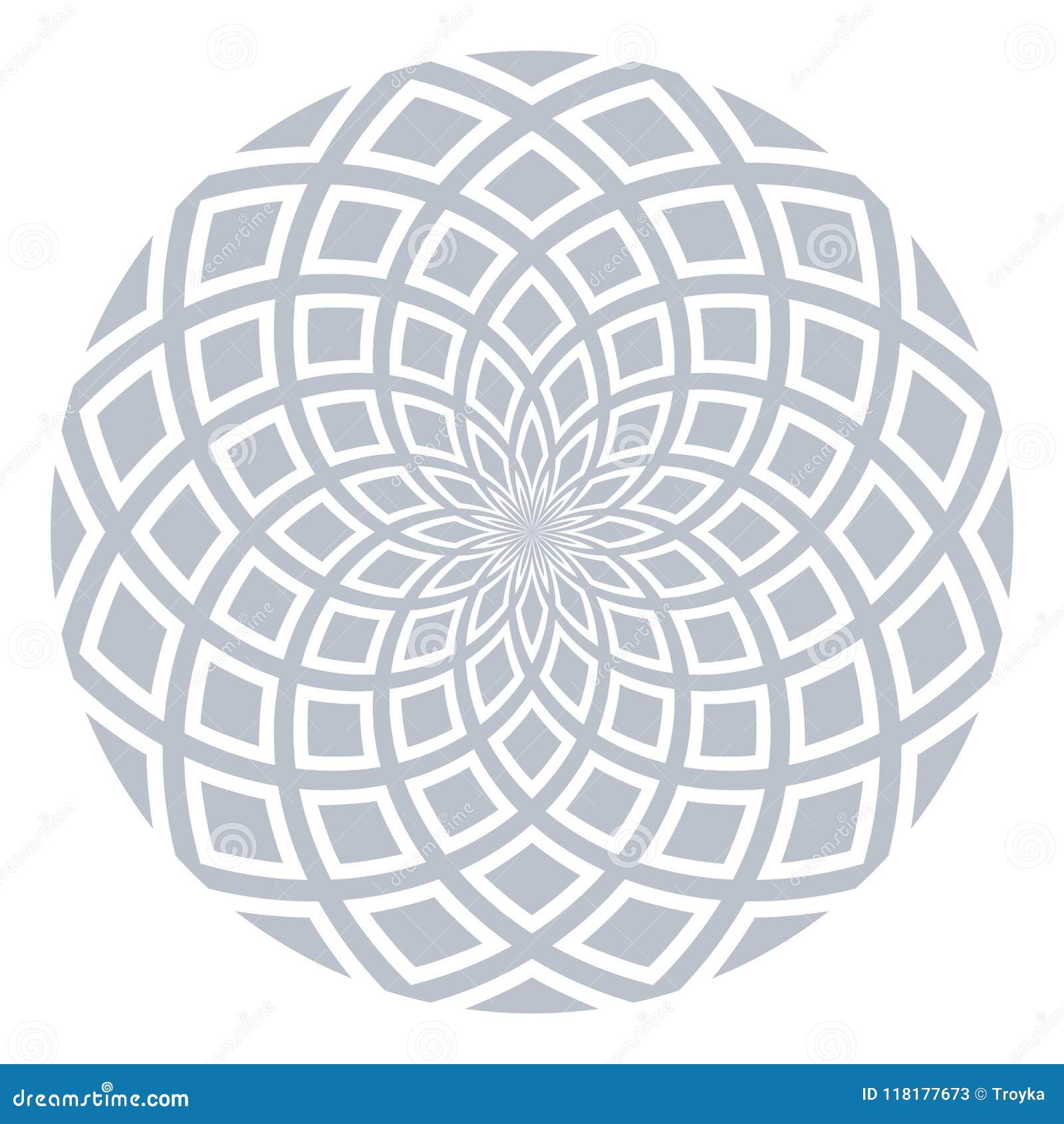 Circle Design Element. Abstract Geometric Rotation Pattern Stock Vector ...