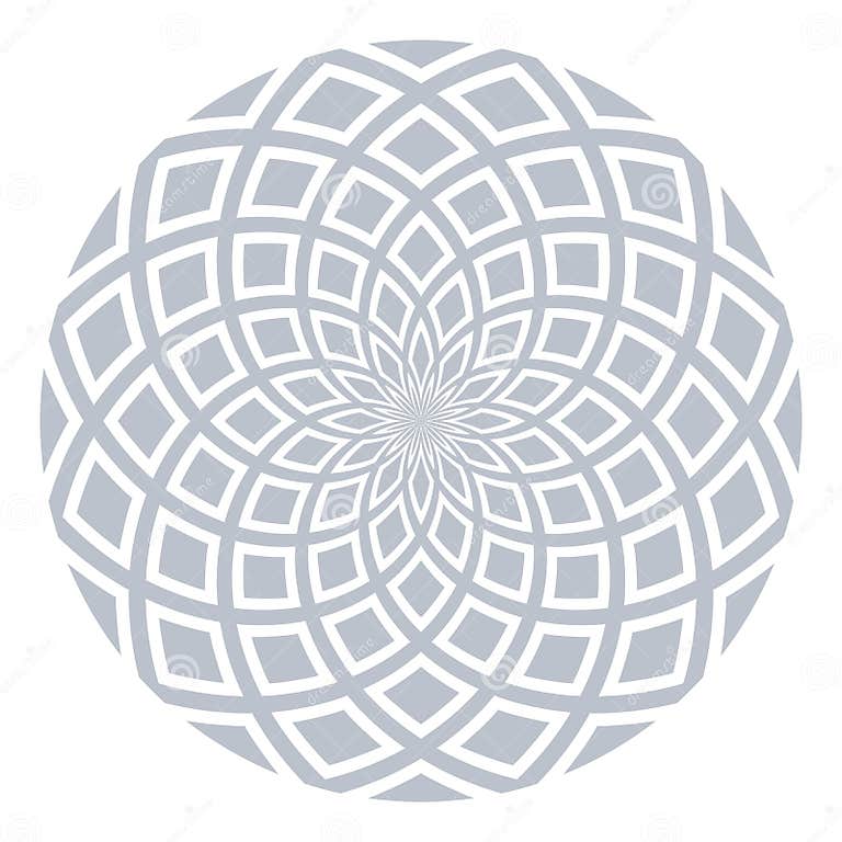 Circle Design Element. Abstract Geometric Rotation Pattern Stock Vector ...