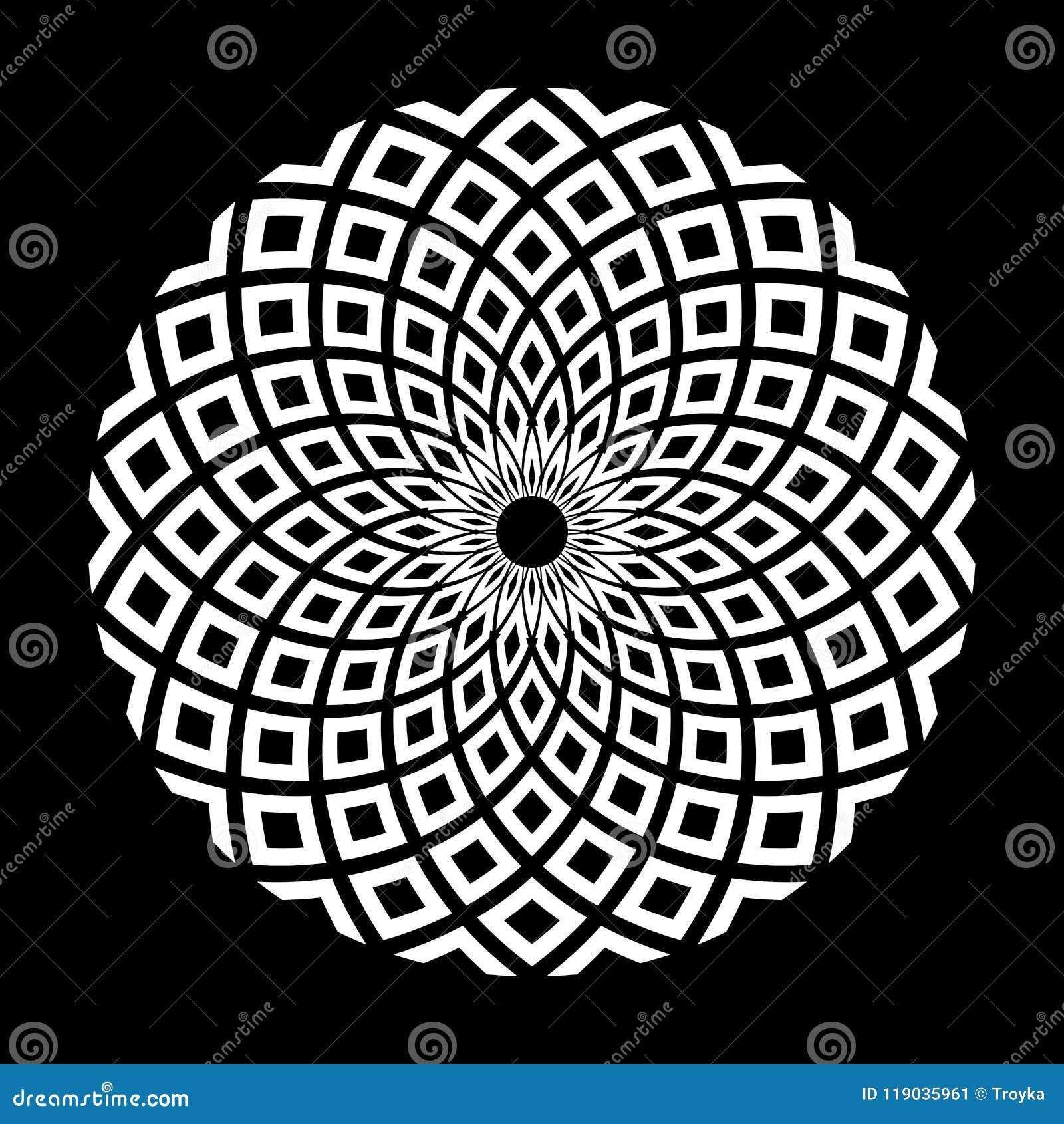 Circle Design Element. Abstract Geometric Rotation Pattern Stock Vector ...