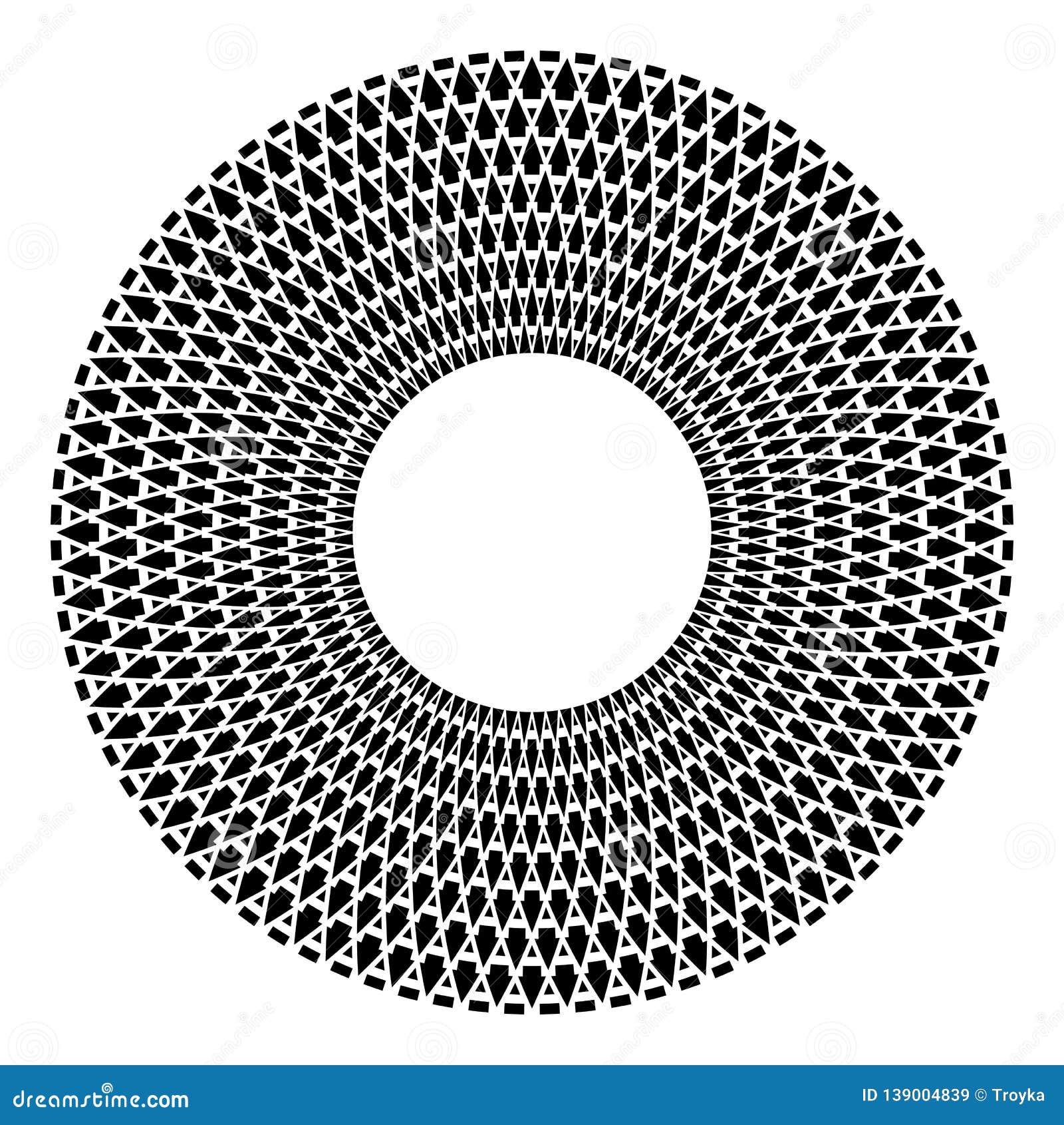 Circle Design Element. Abstract Geometric Rotation Pattern Stock Vector ...